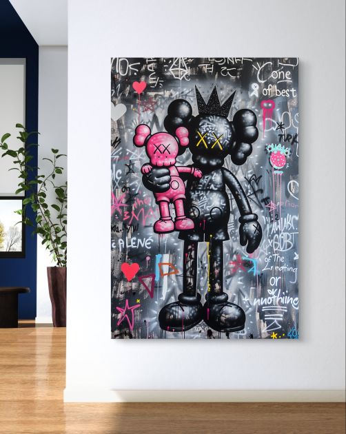 תמונת קנבס צבעונית בסגנון מודרני ועכשווי ''child ''KAWS | מיקס מקס ...